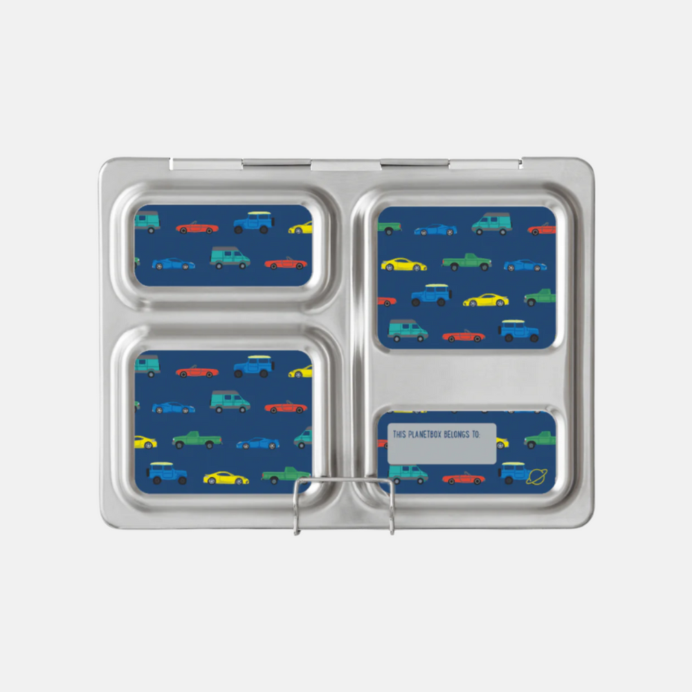 PlanetBox magnets decorate your metal lunchbox
