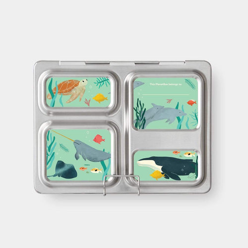 PlanetBox magnets decorate your metal lunchbox